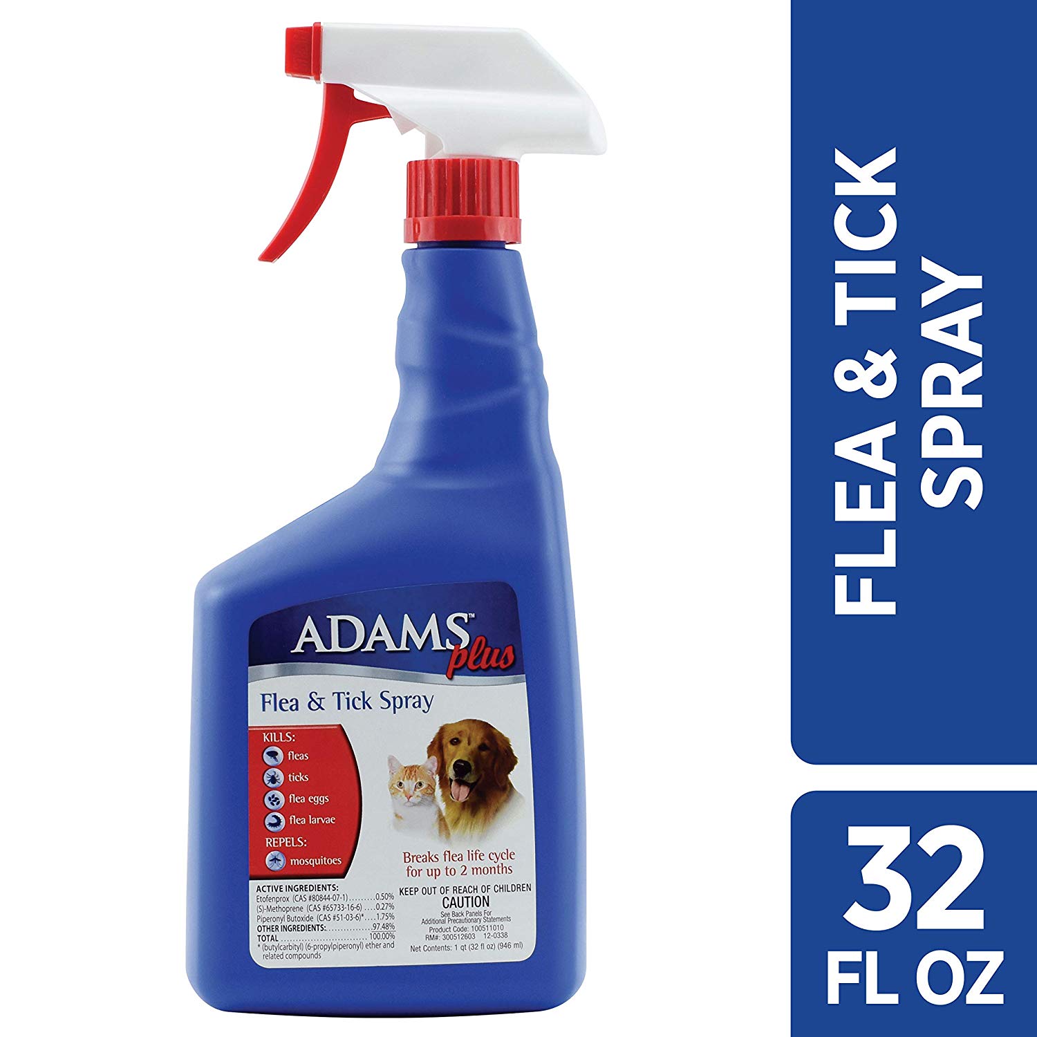 Adams Plus Flea and Tick Spray for Cats and Dogs 32 ounces – 100511010 ...