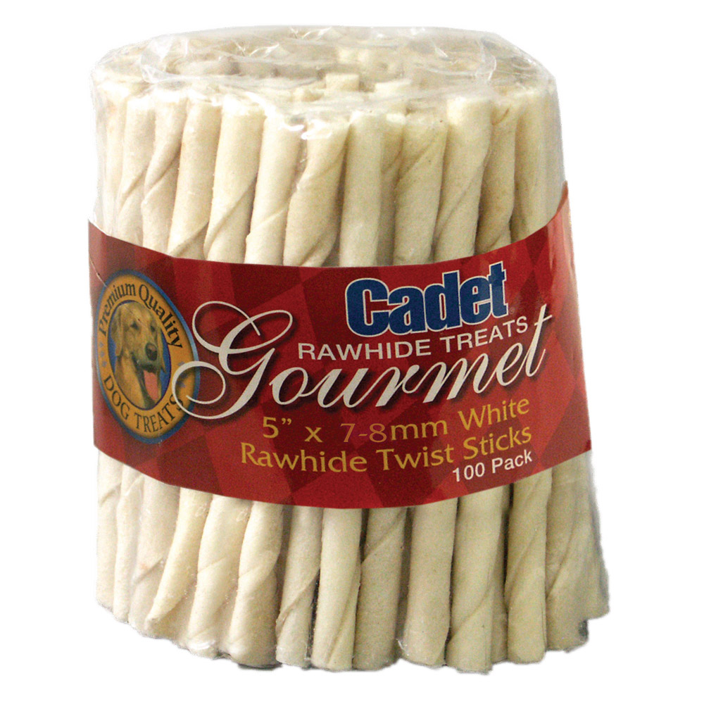 Cadet Rawhide Twist Sticks 5 inches 100 pack – C00216 – Pet Stores USA