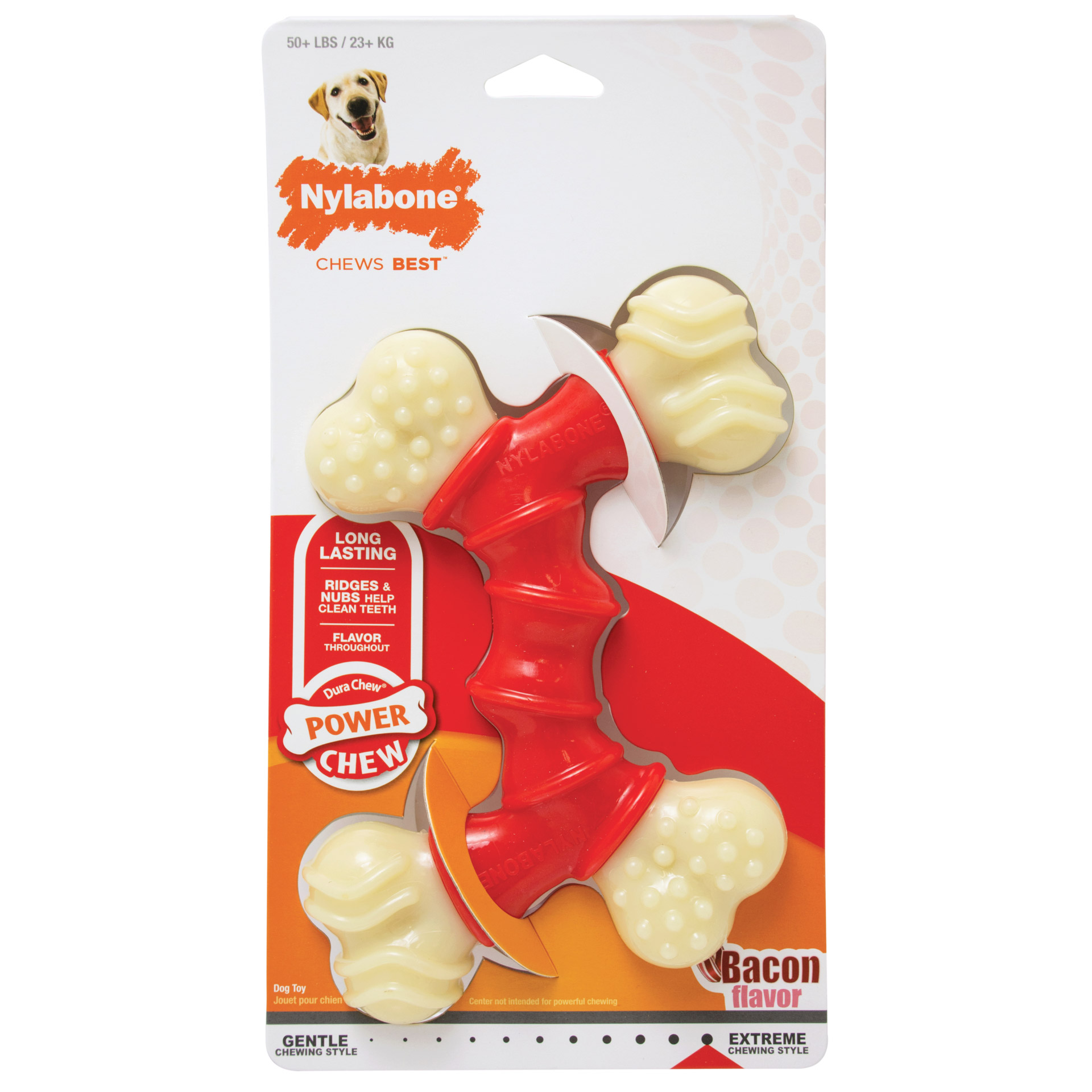 Nylabone Power Chew Double Bone Bacon Chew Toy Souper – NBB505P – Pet ...