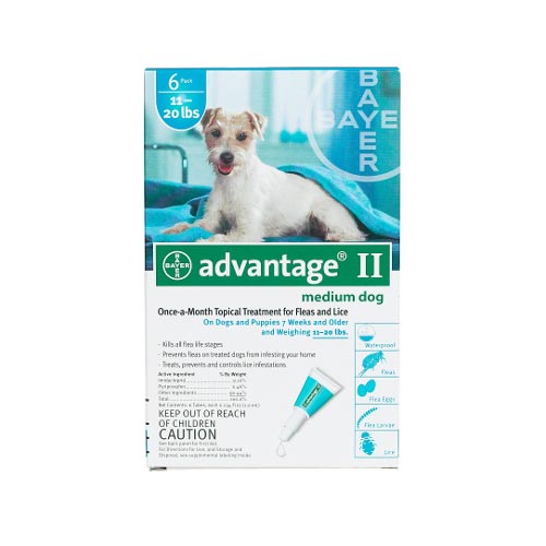 Advantage Flea Control for Dogs And Puppies 11-20 lbs 6 Month Supply ...