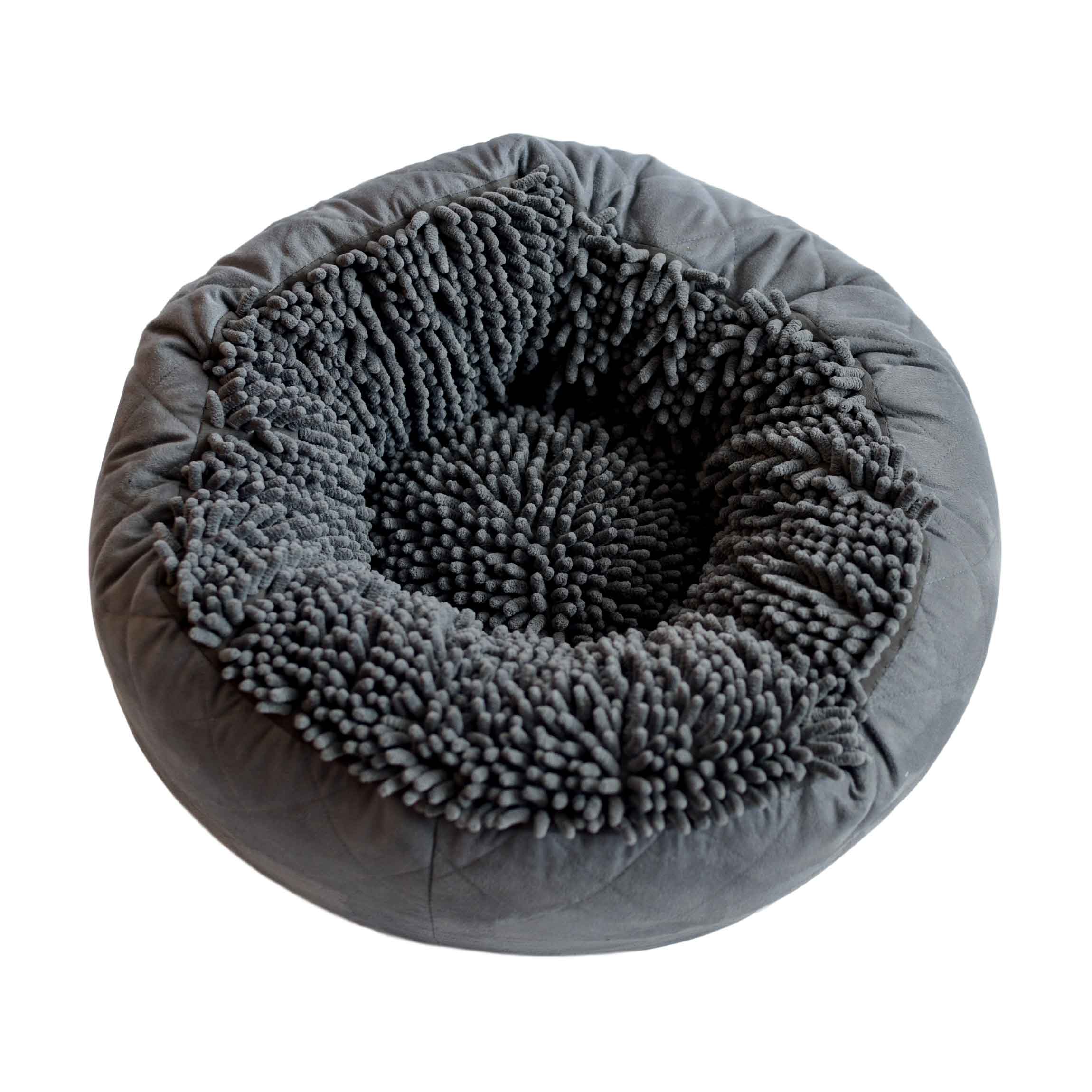 DGS Pet Products Dirty Dog Round Bed Large Cool Grey 25″ x 25″ x 8 ...