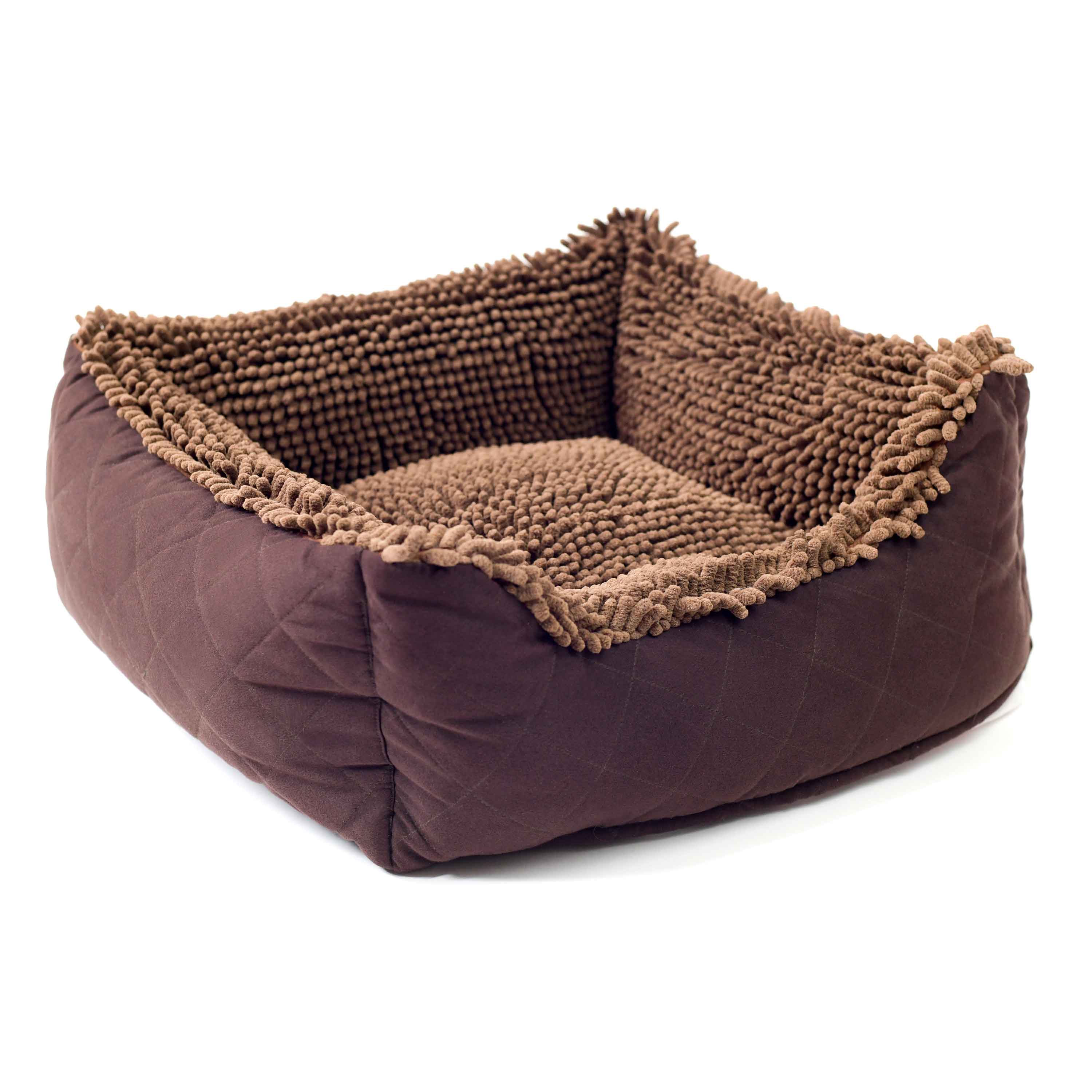 DGS Pet Products Dirty Dog Lounger Bed Extra Large Brown 37″ x 31″ x 10 ...