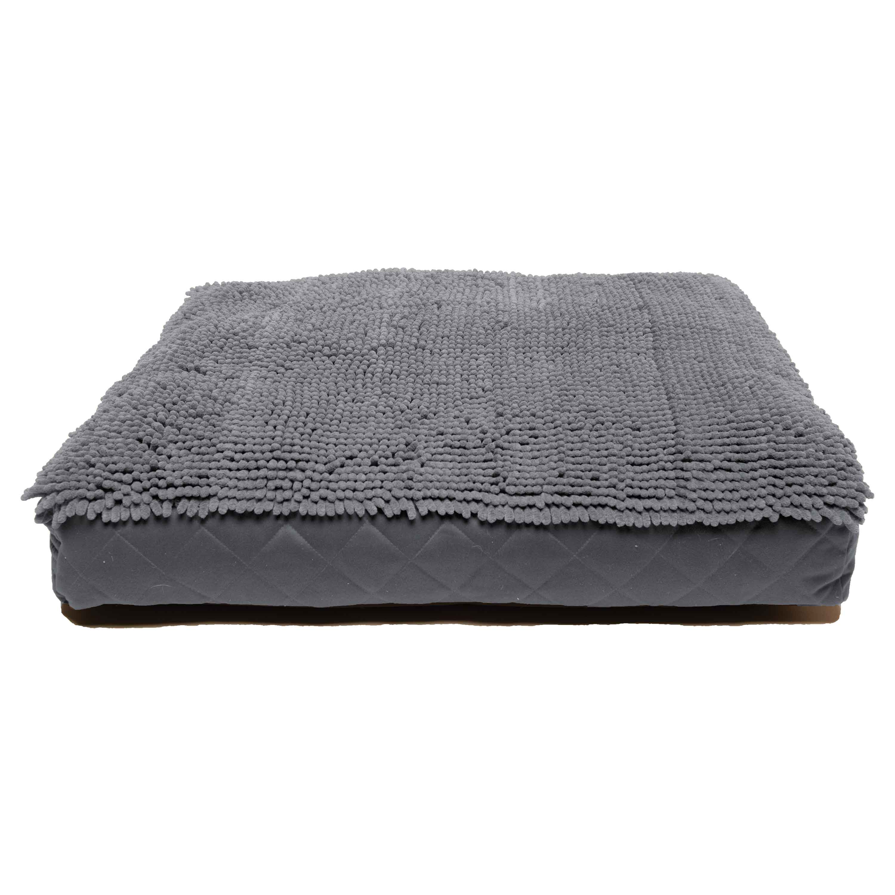 DGS Pet Products Dirty Dog Rectangle Bed Large Cool Grey 28″ x 40″ x 4 ...