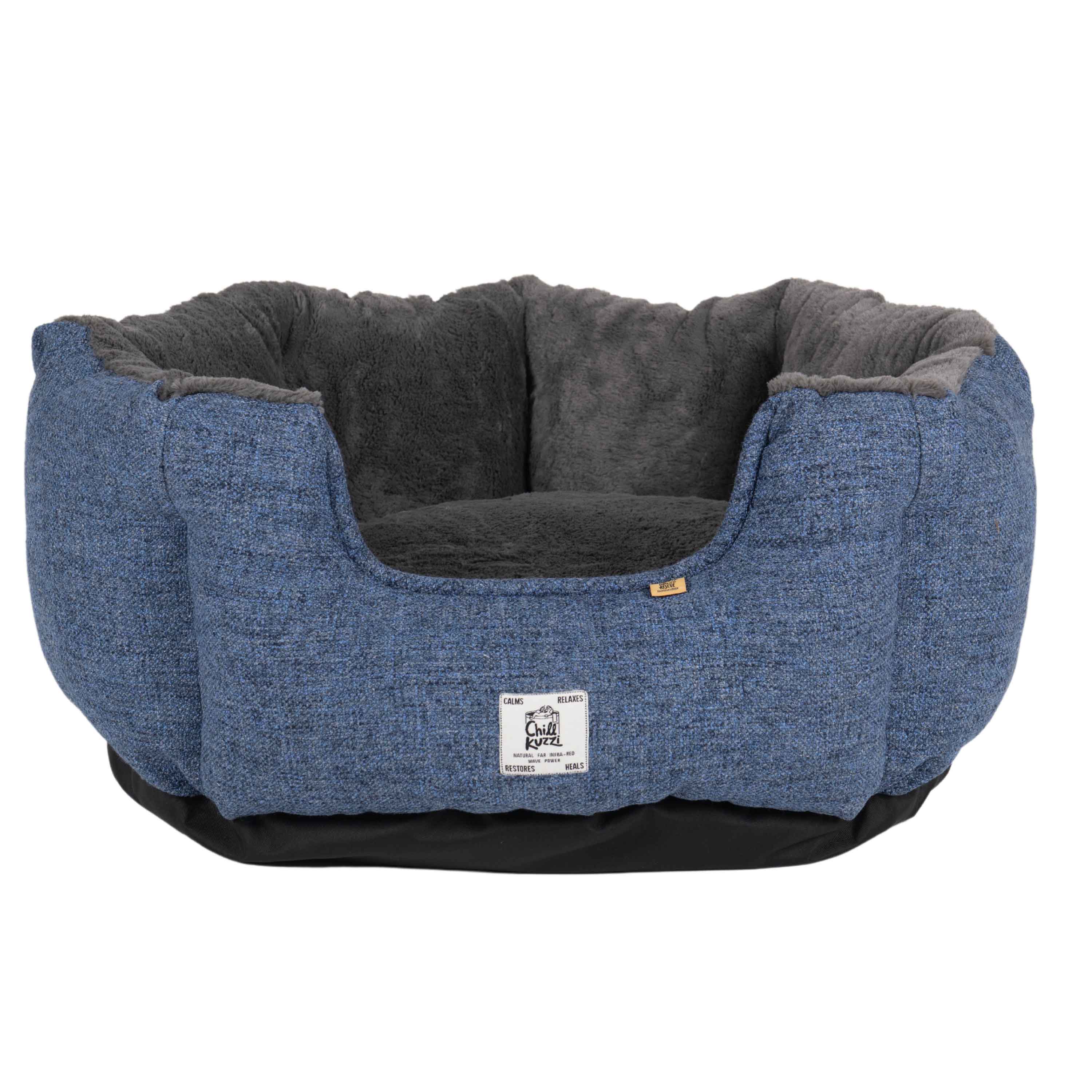 DGS Pet Products Chill Kuzzi FIR Round Bed Medium Blue 30″ x 30″ x 15 ...