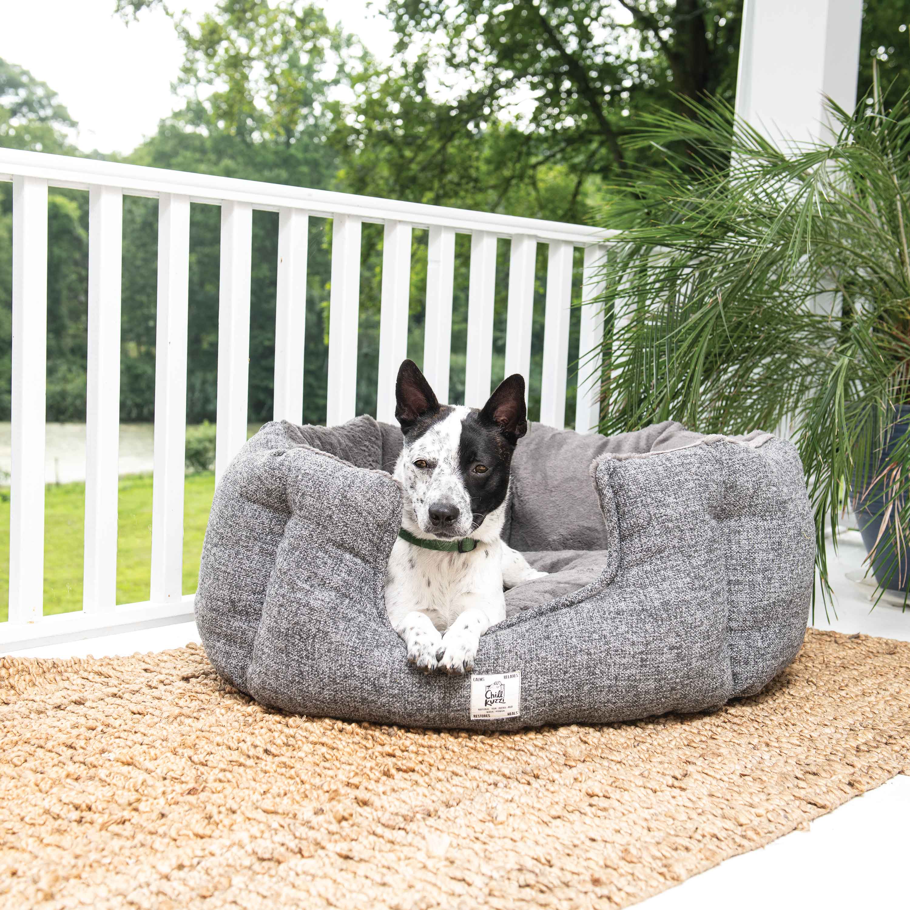 DGS Pet Products Chill Kuzzi FIR Round Bed Large Grey 36″ x 36″ x 15 ...